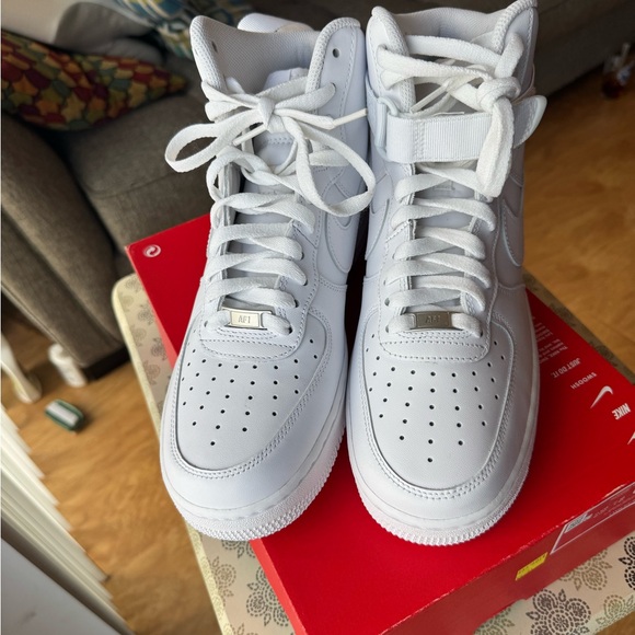 Nike | Shoes | Nike White Hightop Sneakers | Poshmark